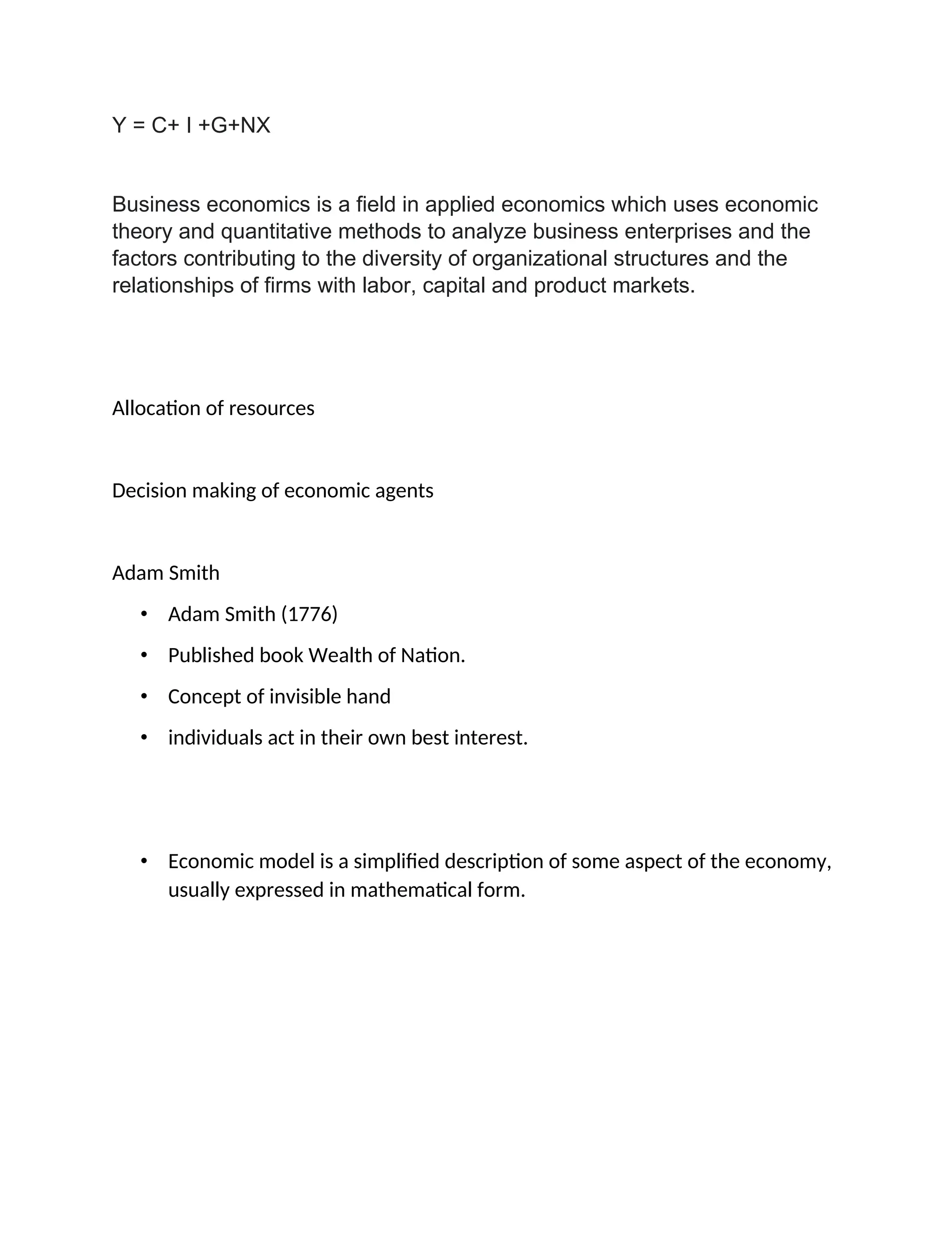 Basic Economics lecture notes social science and Natural science ...