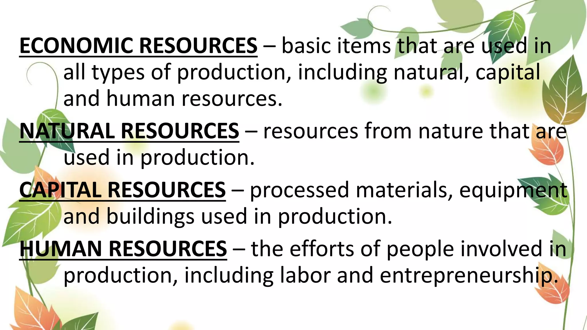 BASIC ECONOMICS PROBLEMS AND HOW APPLIED ECONOMICS SOLVES.pptx