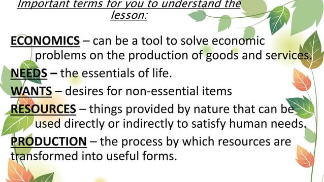 BASIC ECONOMICS PROBLEMS AND HOW APPLIED ECONOMICS SOLVES.pptx ...