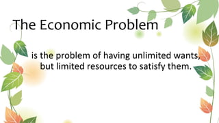 BASIC ECONOMICS PROBLEMS AND HOW APPLIED ECONOMICS SOLVES.pptx