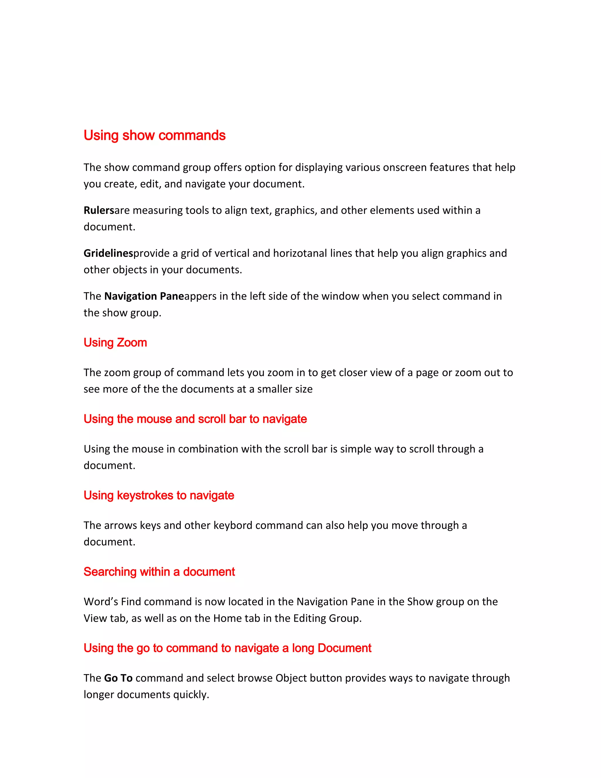 Basic editing | DOCX