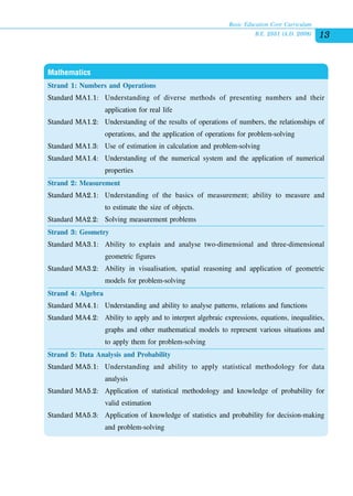 Basic education core curriculum b.e. 2551 | PDF