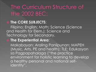 Basic education curriculum | PPTX