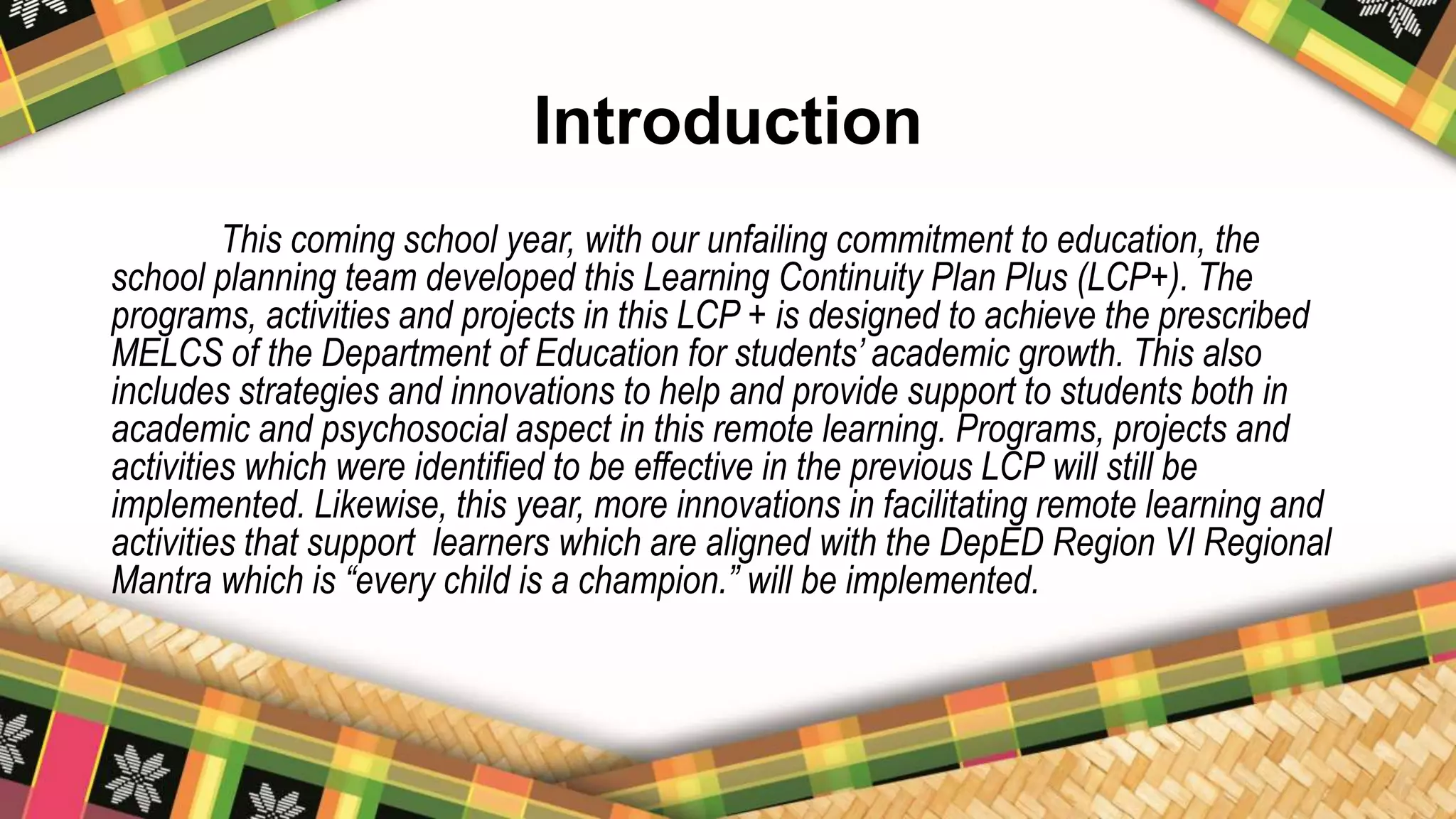 Basic Education Learning Continuity Plan Abiera Lorlie Alvarez Pptx