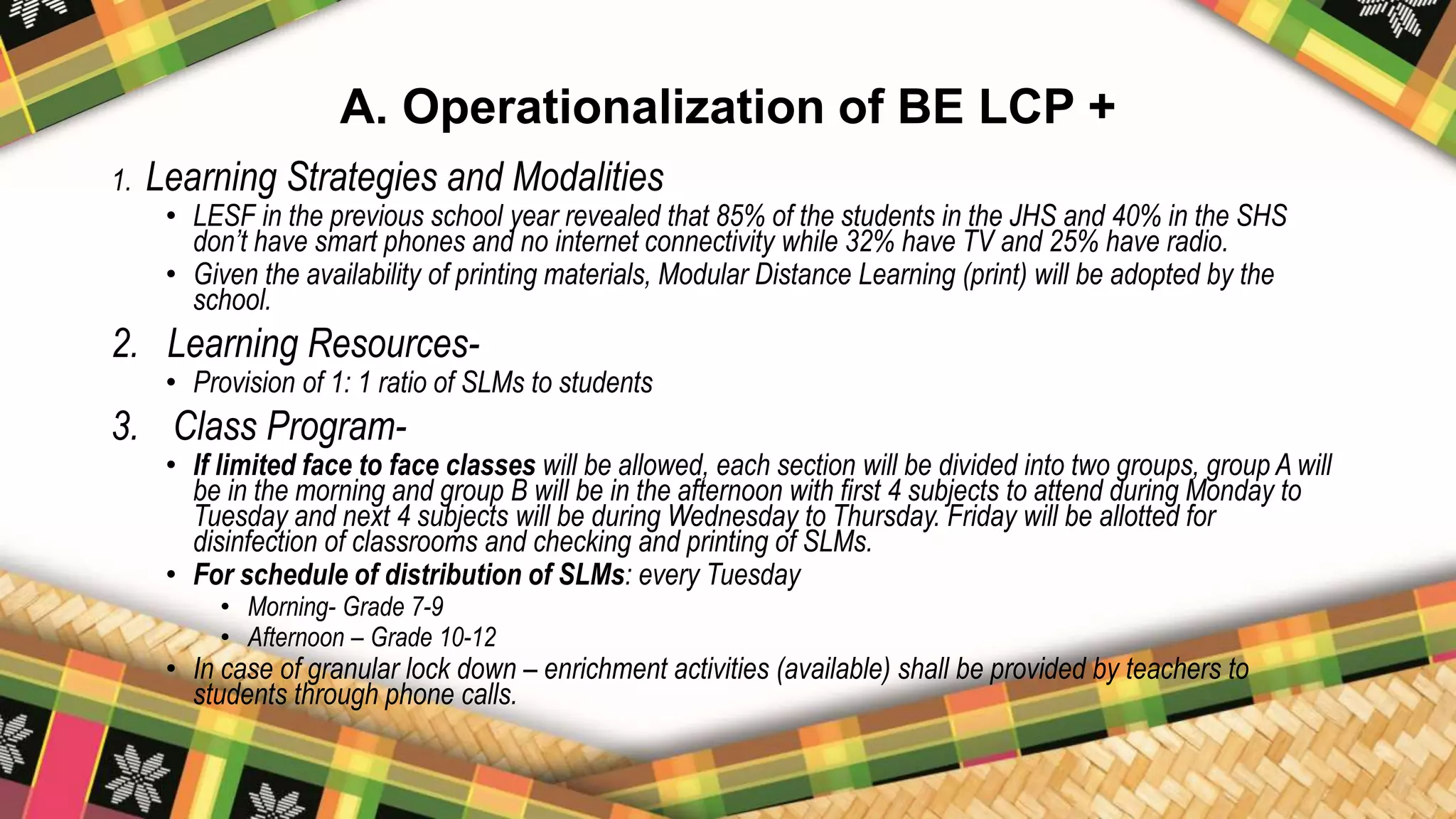 Basic Education Learning Continuity Plan Abiera Lorlie Alvarez Pptx