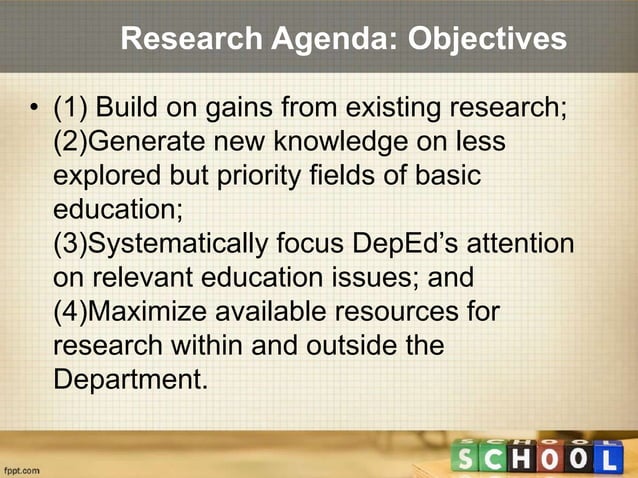 basiceducationresearchagenda-MAED301.ppt | Professional School | Postgraduate Education