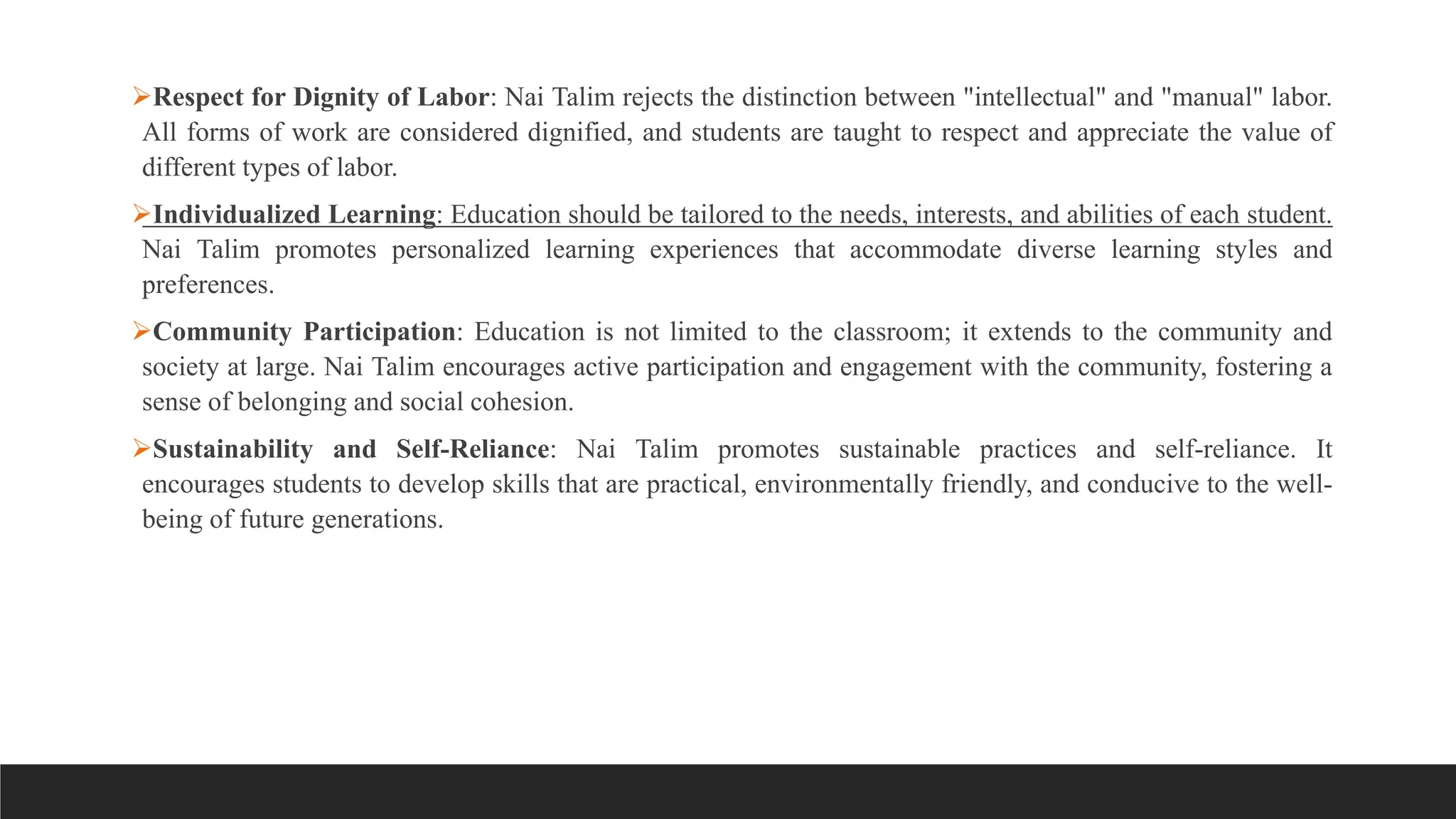 Nai-Talim: Main Principles of Basic education | PPTX