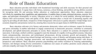 Nai-Talim: Main Principles of Basic education | PPTX