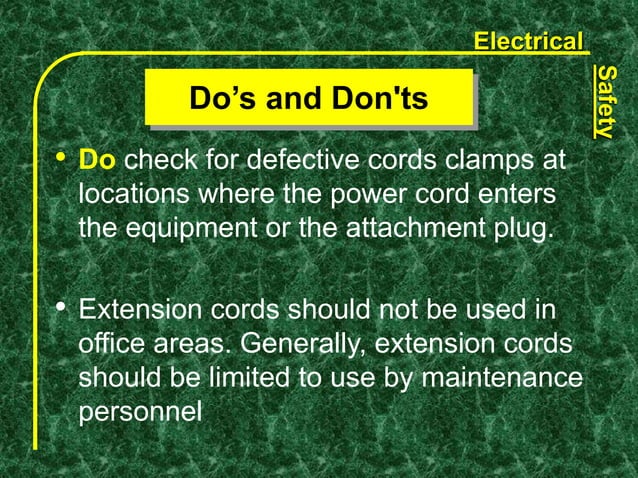 Basic_Electrical.safety dos and dont dosppt | PPT | First Aid | Injuries
