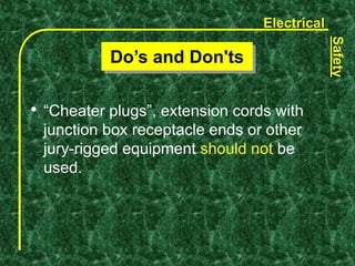Basic_Electrical.safety dos and dont dosppt | PPT