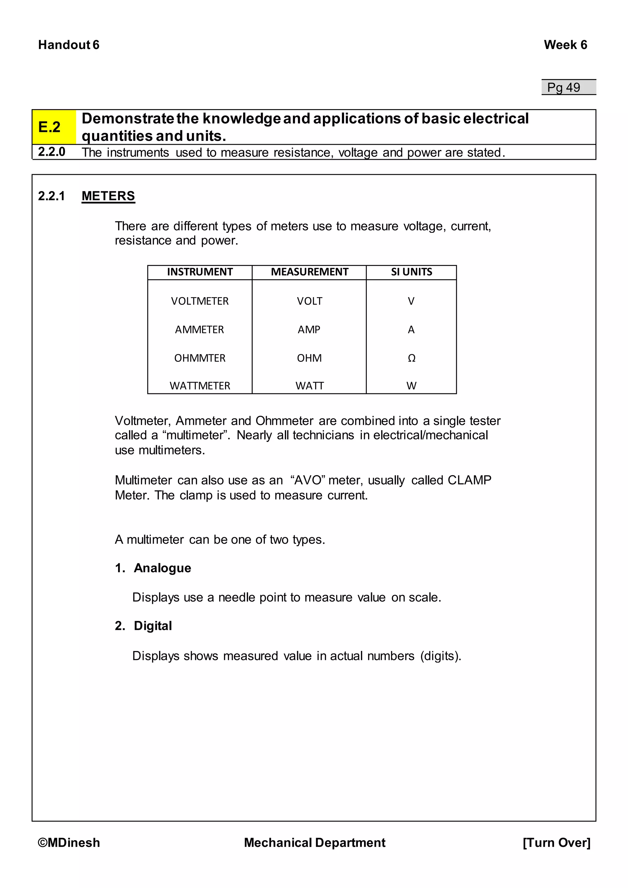 Basic electrical and electronic principles | DOCX