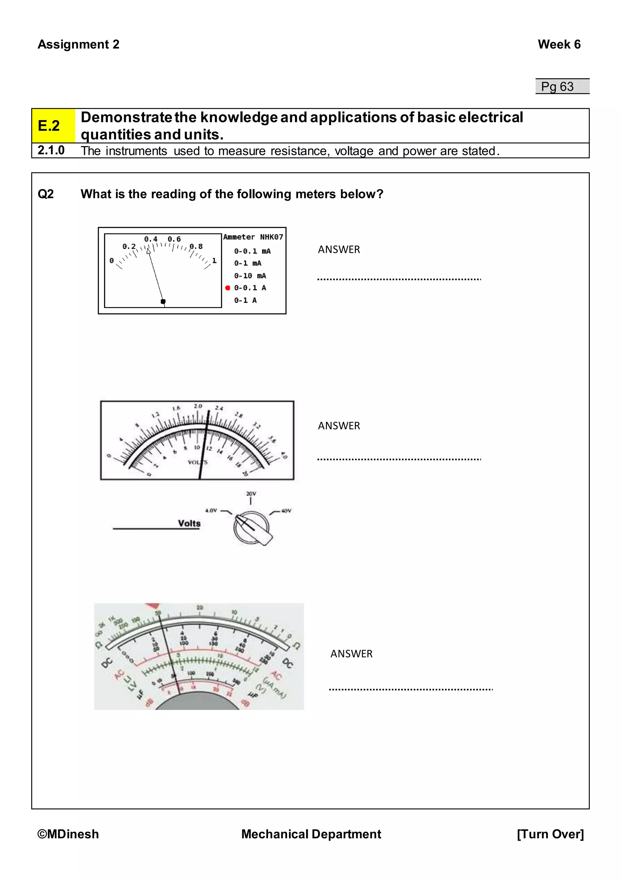 Basic electrical and electronic principles | DOCX