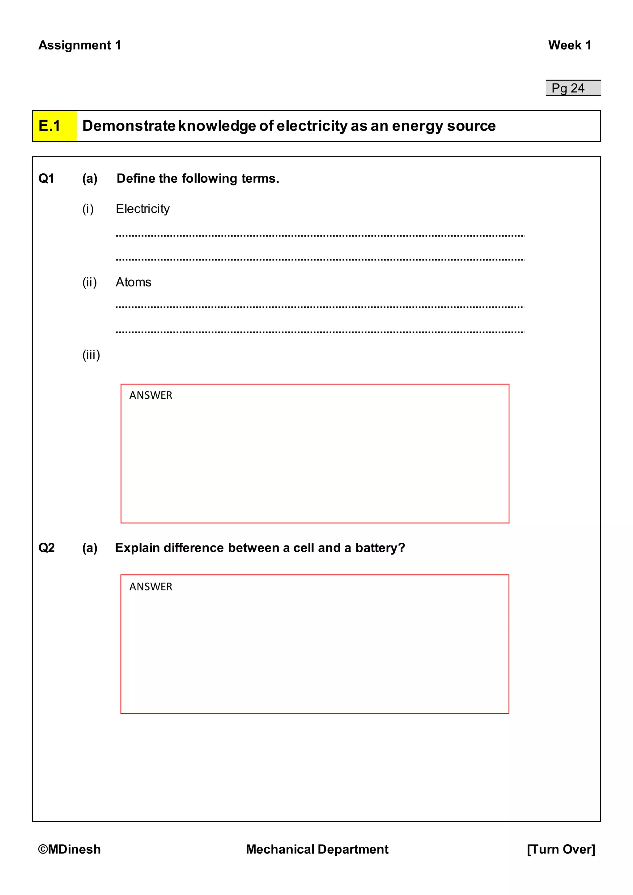 Basic electrical and electronic principles | DOCX