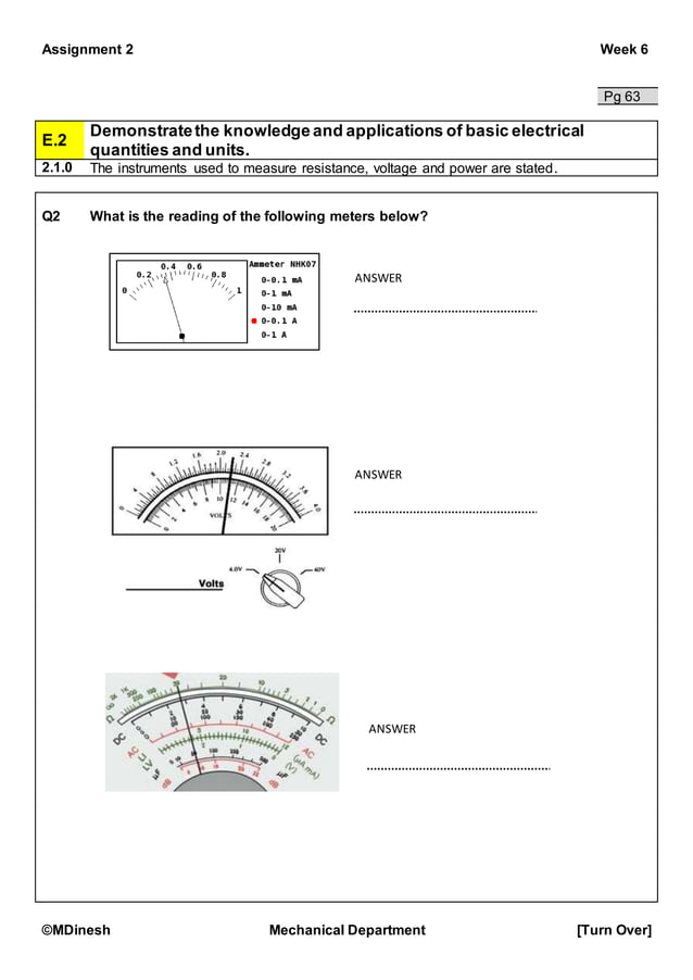 Basic electrical and electronic principles | DOCX | Physics | Science