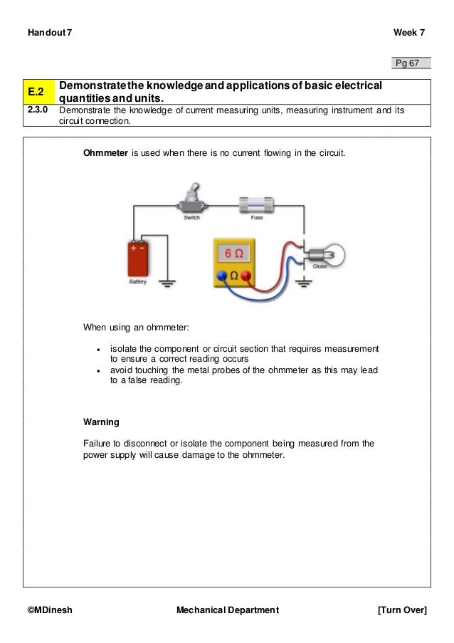 Basic electrical and electronic principles