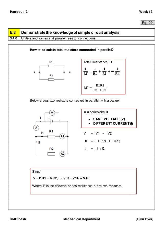 Basic electrical and electronic principles