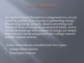 Basic electrical circuit theory | PPTX