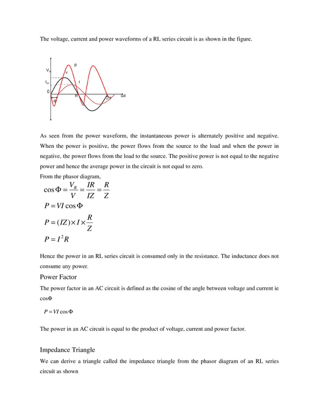 Single phase AC circuit | PDF