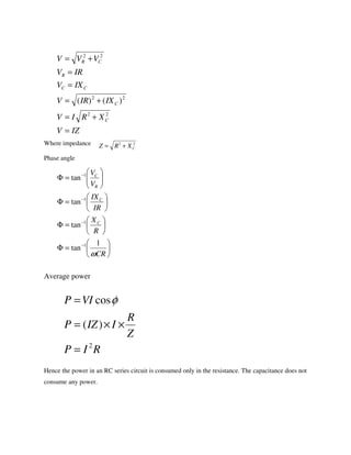 Single phase AC circuit | PDF