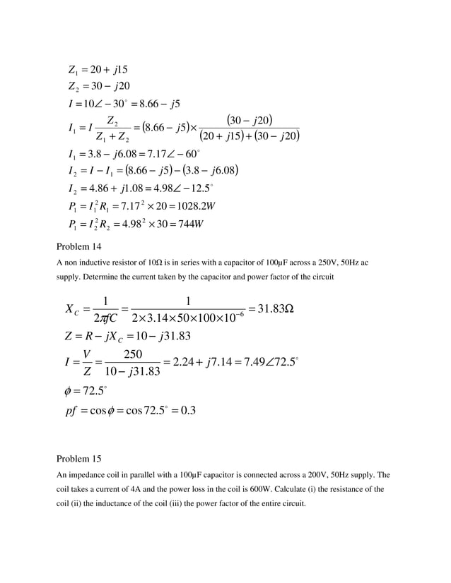 Single phase AC circuit | PDF