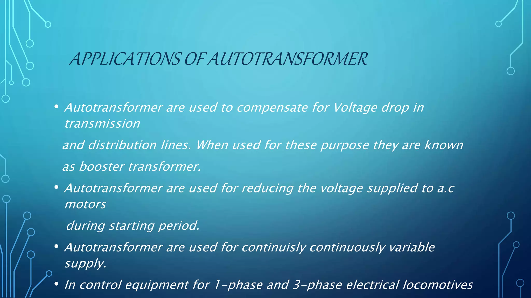 Basic electrical engineering (Autotransformer) | PPTX