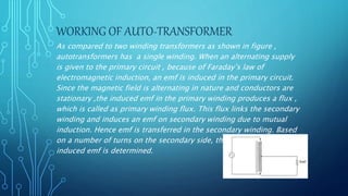 Basic electrical engineering (Autotransformer) | PPTX