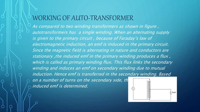 Basic electrical engineering (Autotransformer) | PPTX | Technology ...
