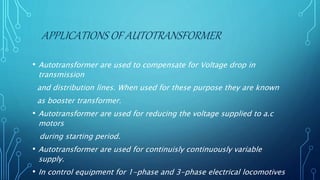 Basic electrical engineering (Autotransformer) | PPTX