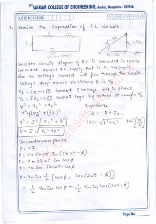 Basic Electrical Engineering Short notes | PDF