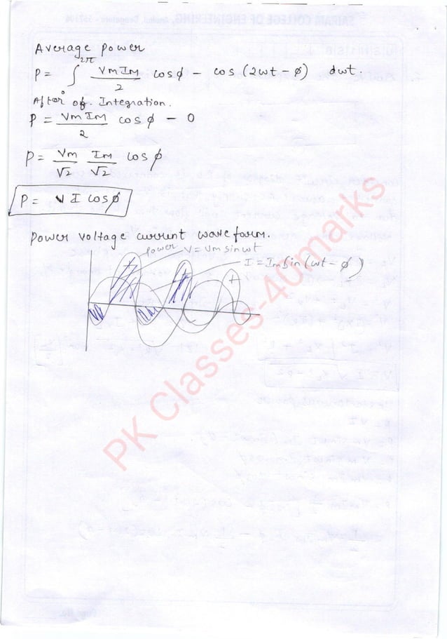 Basic Electrical Engineering Short notes | PDF