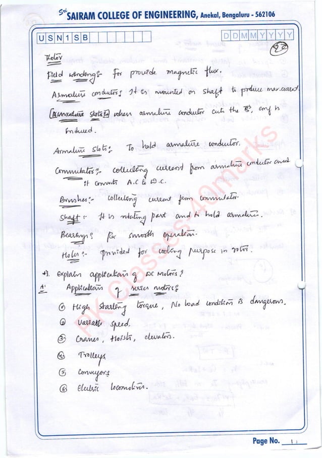 Basic Electrical Engineering Short notes | PDF