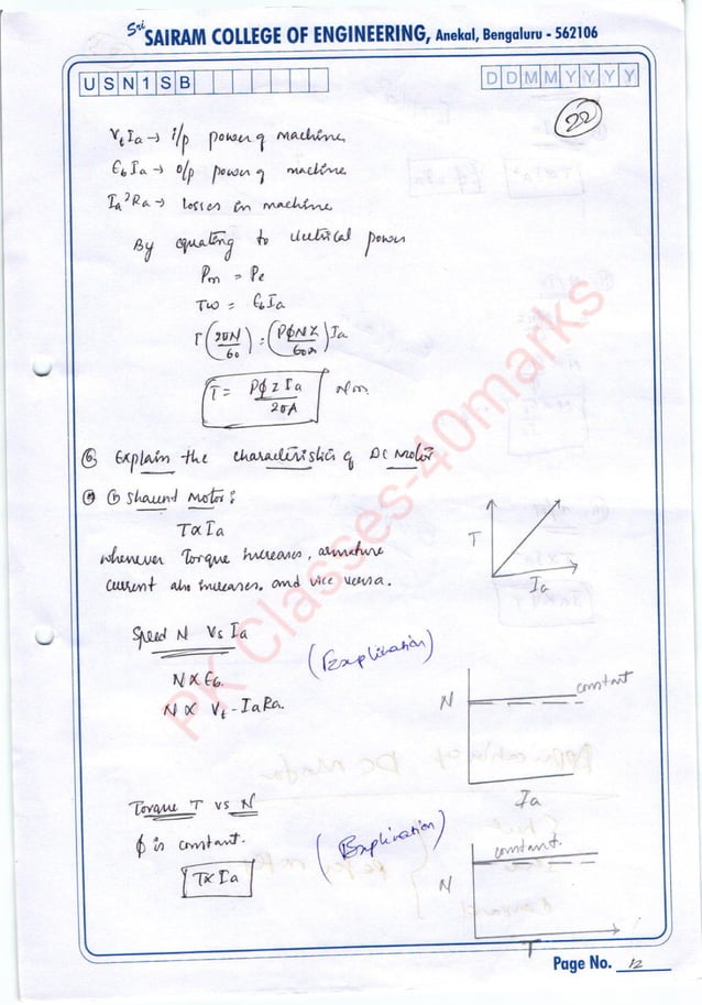 Basic Electrical Engineering Short notes | PDF