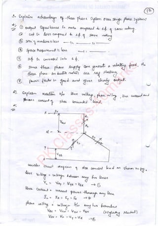 Basic Electrical Engineering Short notes | PDF