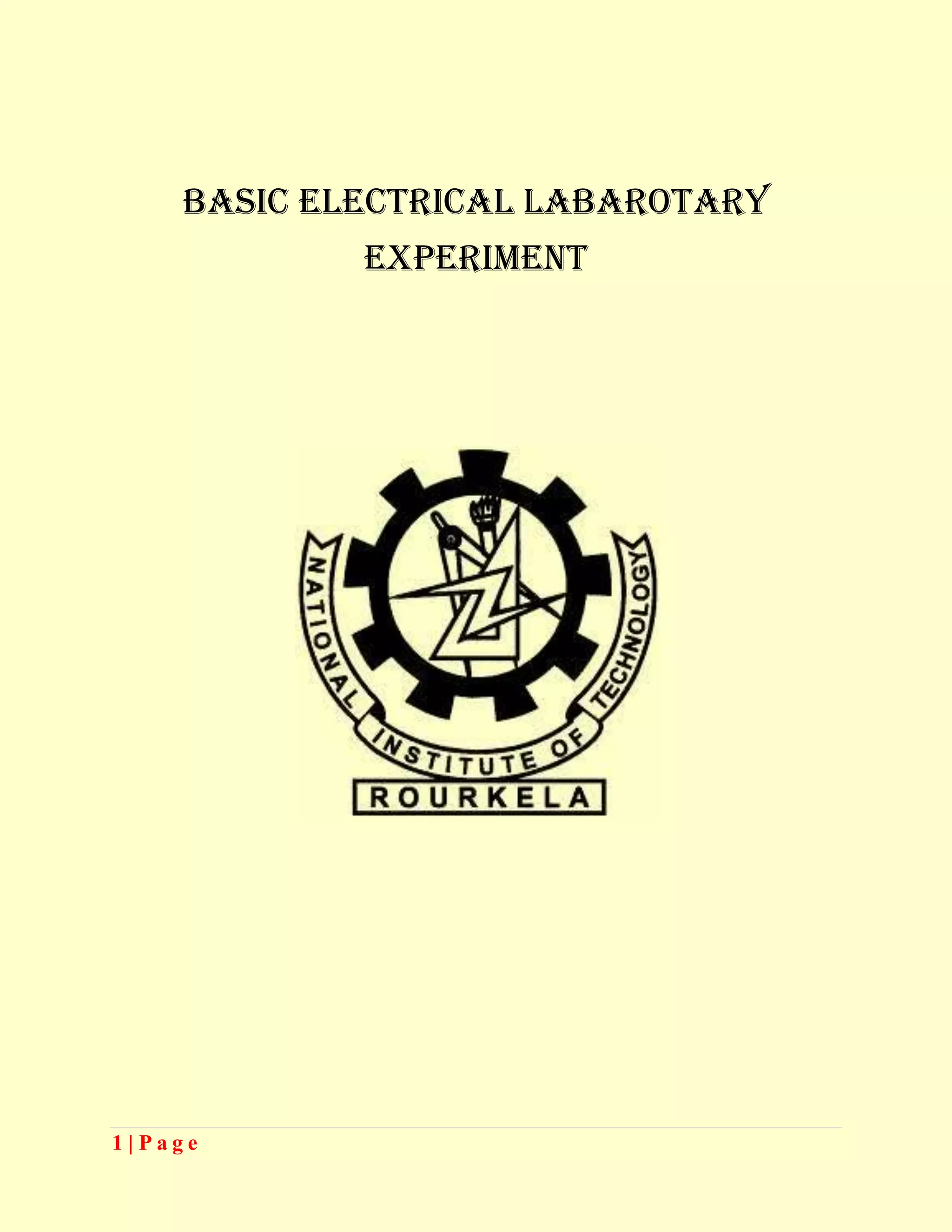 Basic electrical lab manual | DOCX