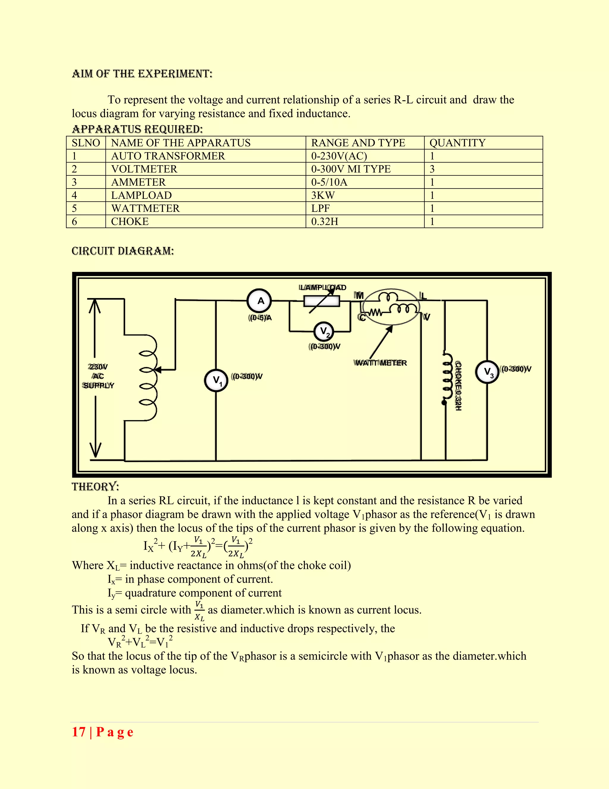 Basic electrical lab manual | PDF