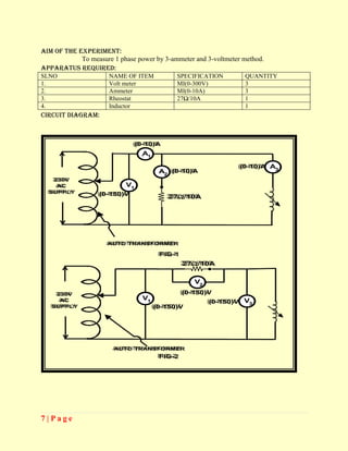 Basic electrical lab manual | PDF