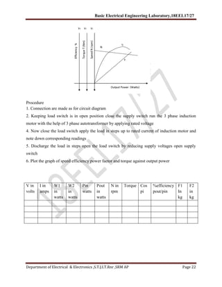 Basic electrical lab manual vtu | PDF