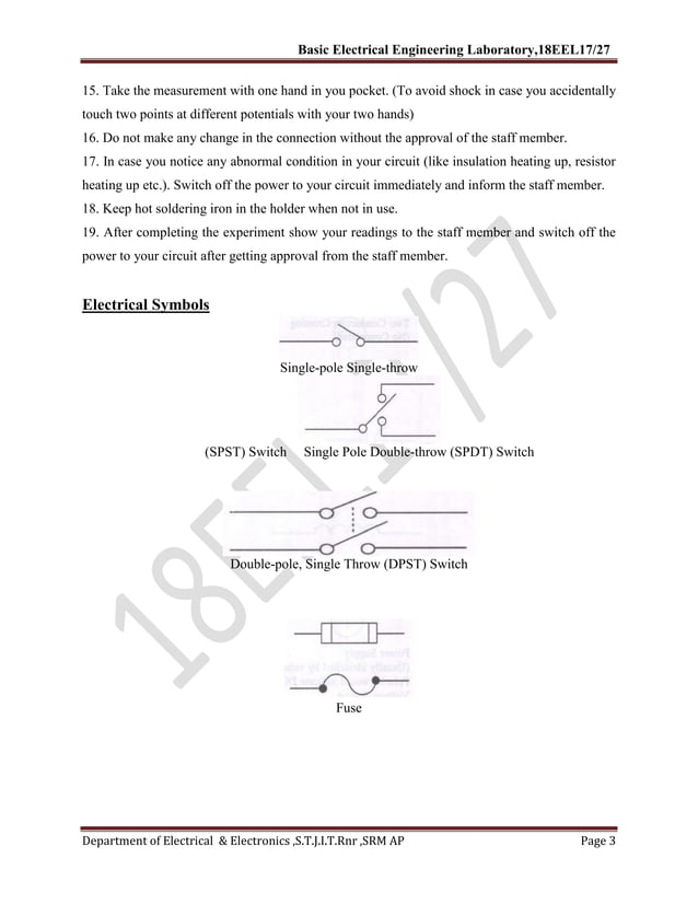 Basic electrical lab manual vtu | PDF