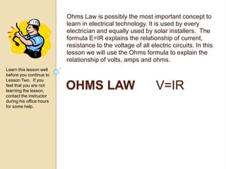 Basic electrical math | PPSX | Chemistry | Science