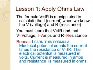Basic electrical math | PPSX | Chemistry | Science