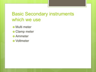 Basic electrical measuring instruments | PPTX