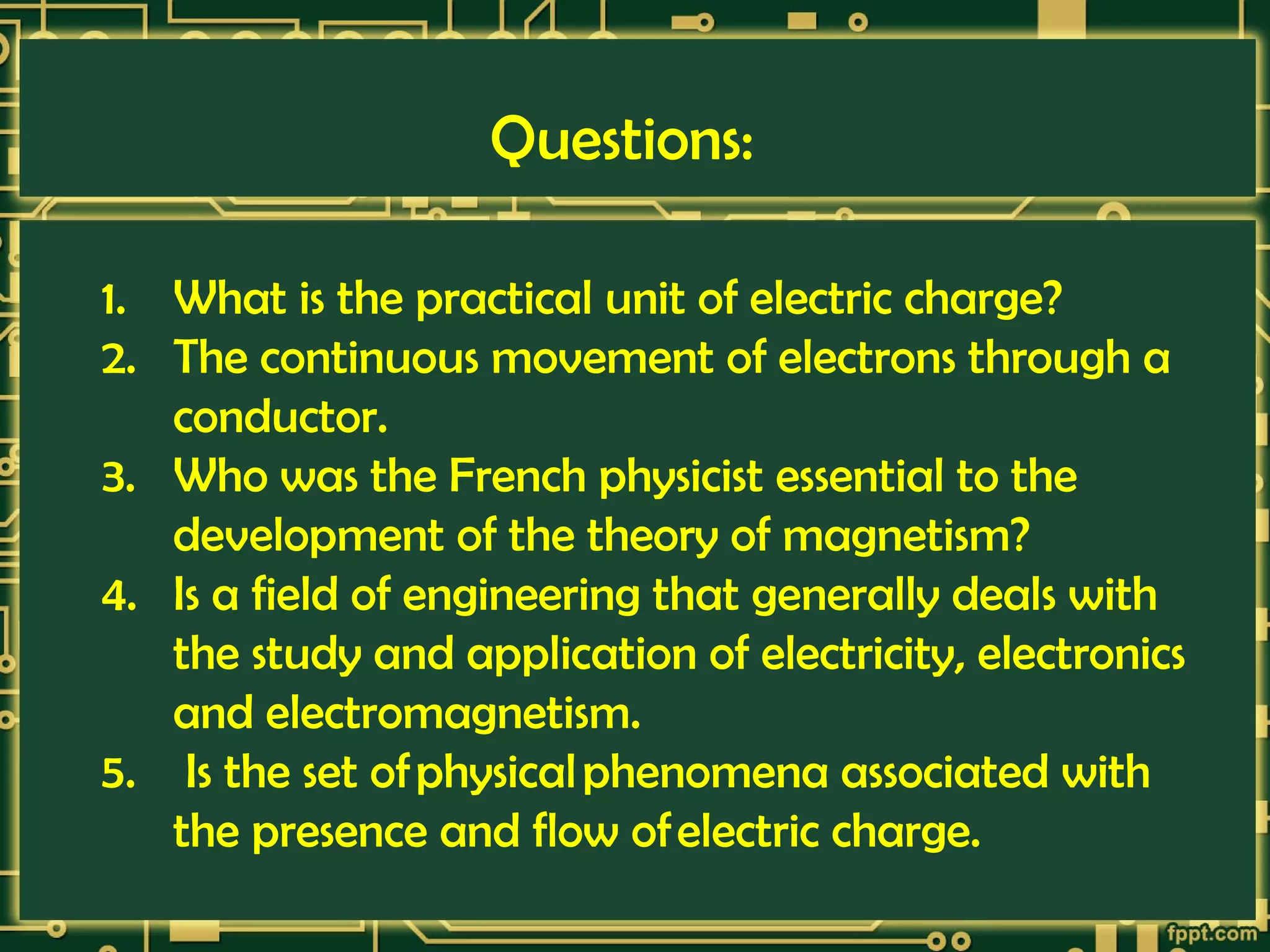 Basic electrical quantities | PPT