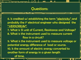 Basic electrical quantities | PPT