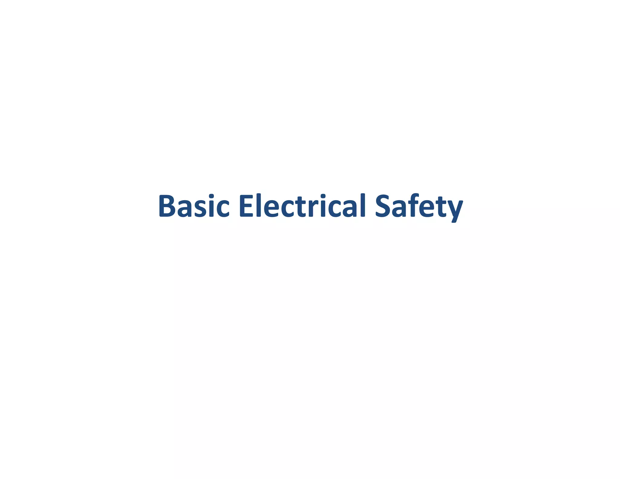 Electrical Safety Basic Principles at Peggy Tadlock blog