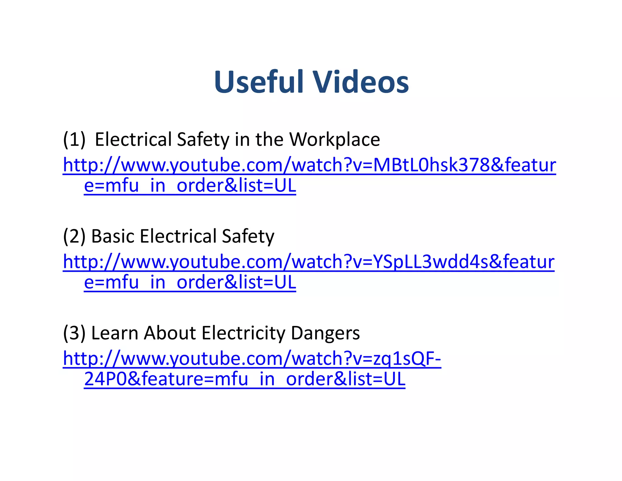 Basic electrical safety | PDF