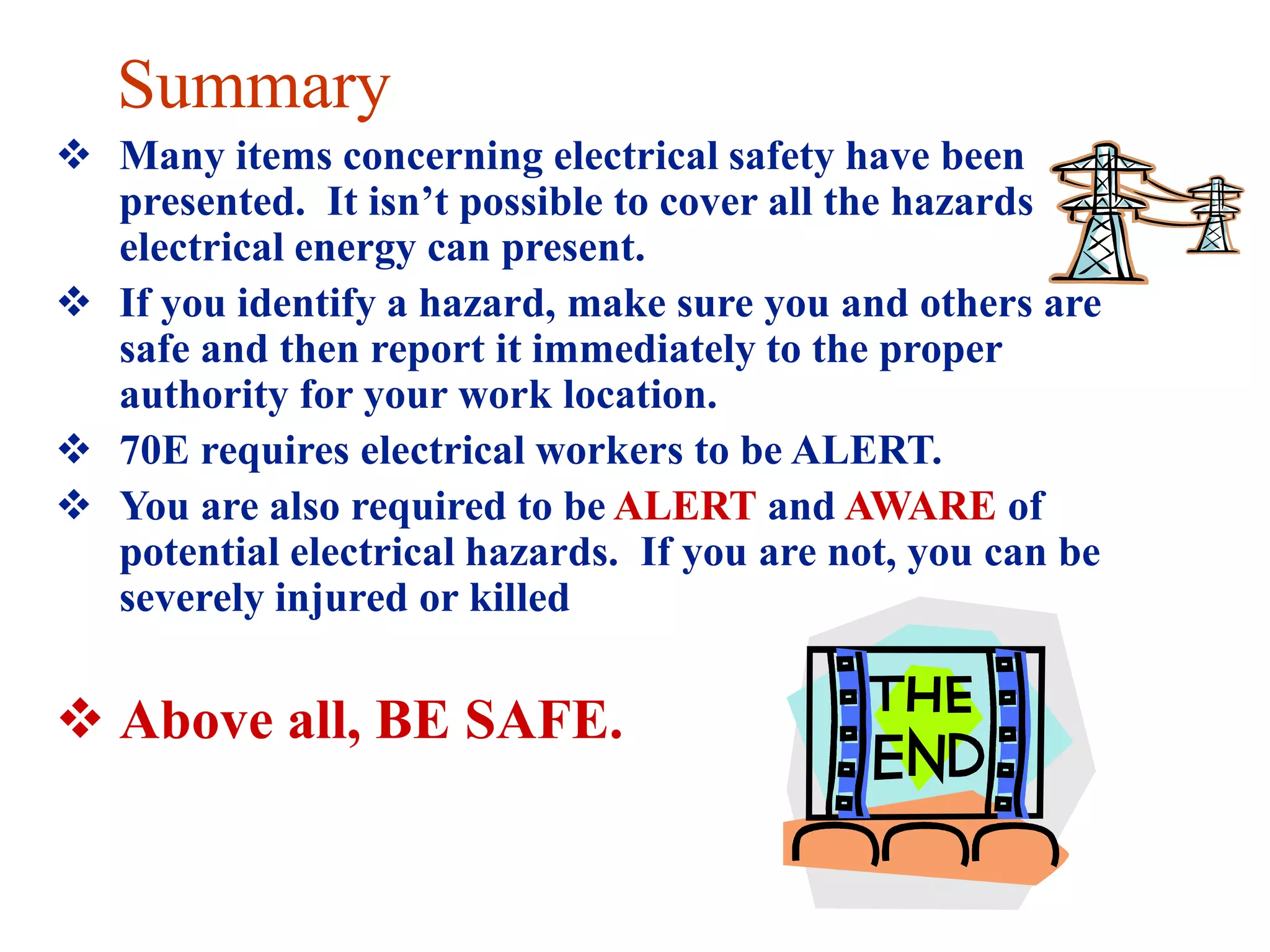 Basic Electrical safety.ppt | First Aid | Injuries