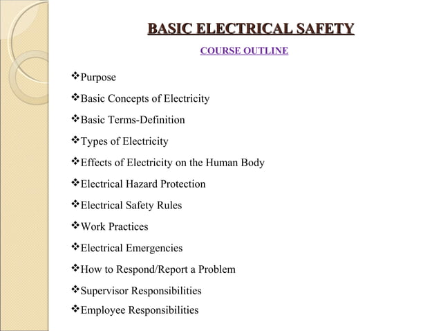 electrical safety Training | PPT