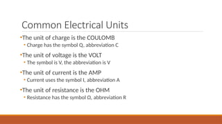 BASIC ELECTRICITY & ELECTRONICS.pptx....... | PPTX