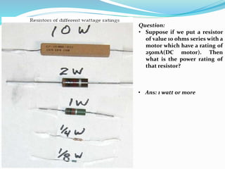 Basic electronic components used in robotics | PPTX