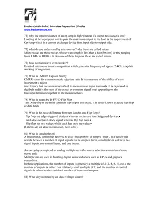 Basic+electronic+interview+questions+and+answers | PDF